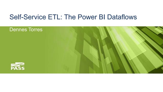 Self Service Etl The Powerbi Data Flows Ppt