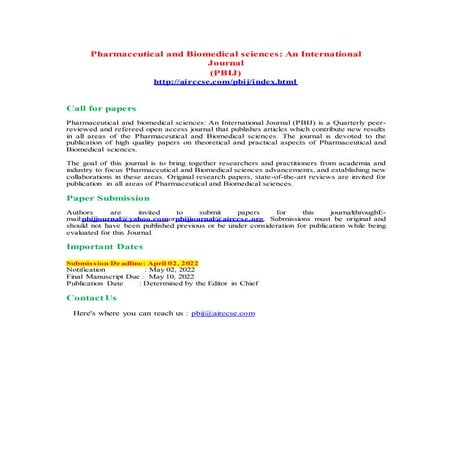 International Journal of Advances in Chemistry (IJAC) | PDF