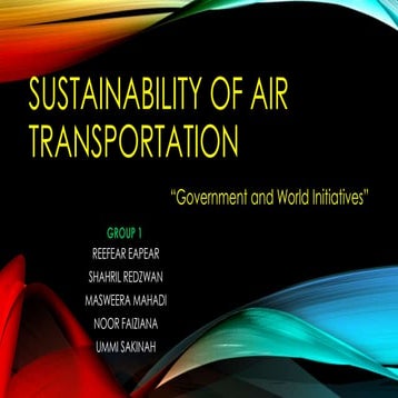 Sustainability OF AIR Transportation | PPTX