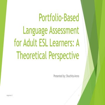 Portfolio Based Language Assessment | PPTX