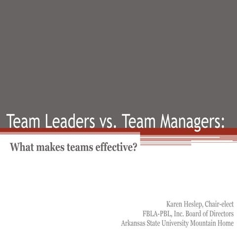 Leaders vs. Managers | PPT