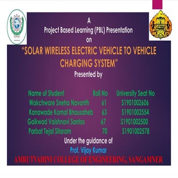 Solar Wireless electric vehicle to vehicle charging system.pptx