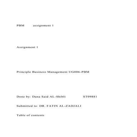 PBMassignment 1Assignment 1Pri.docx
