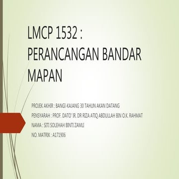 Pbm ( bandar masa depan) | PPTX