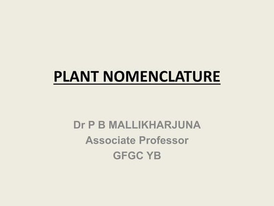 Systems of Plant Classification | PPT