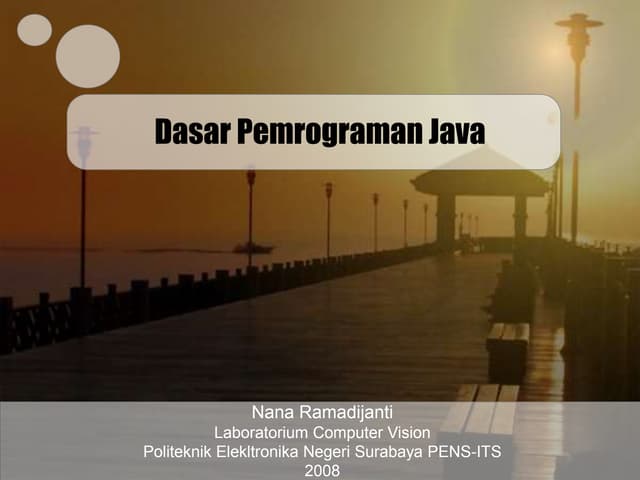 Pengenalan Java Dasar Pemrograman Java Operator Dan Assignment Class