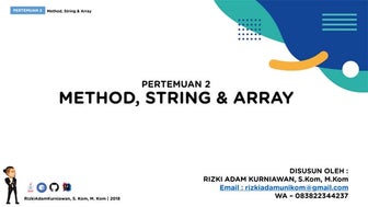 Method, array, string | PPT