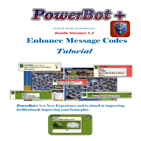 Power Bot Plus Message Codes | PDF