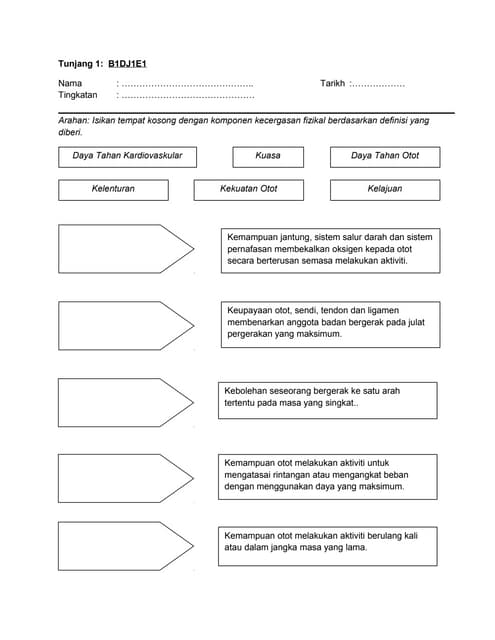 Sains Sukan STPM: Kecergasan fizikal | PPTX