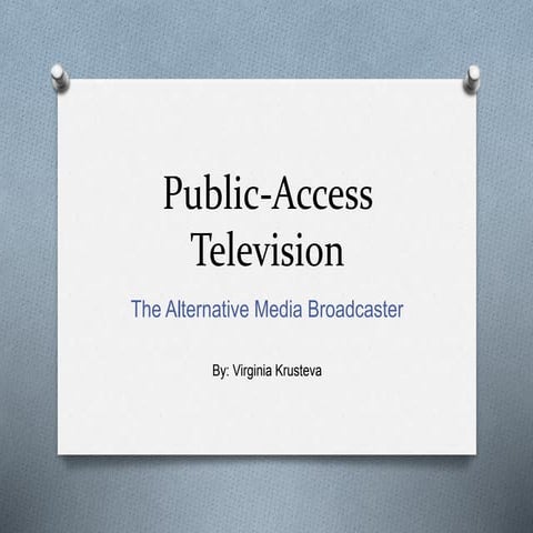 Public Access Television | PPT