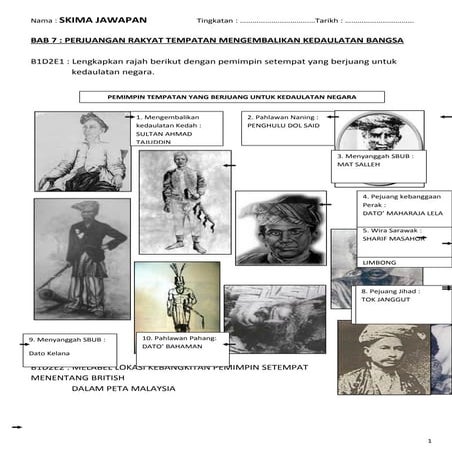 Pbs sej t2 bab 7 skima jawapan | PDF