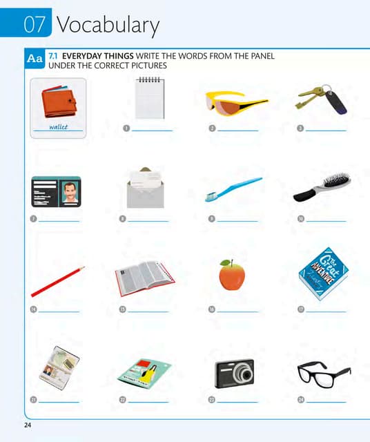 English for everyone. Practice book beginner 1 unit 1 | PDF