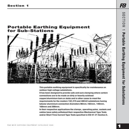 PB Weir Substation Earth End Clamps - CE22-BESI-L2 & CE20-ESI-E1 | PDF