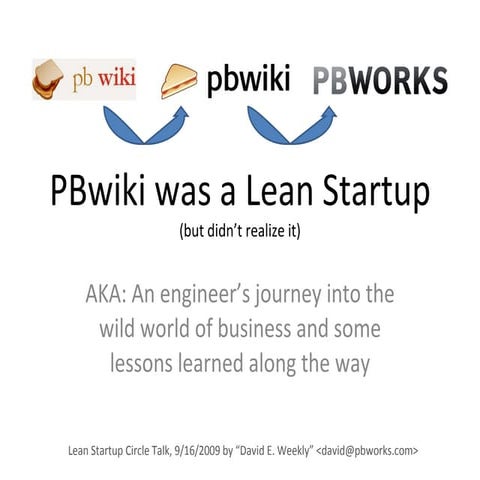 How PBworks Used Lean Startup Techniques | PPT