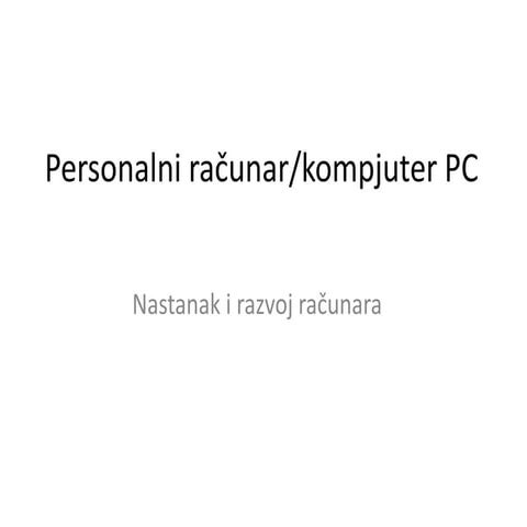Razvoj procesora | PPTX