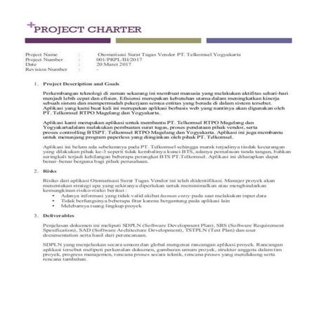 Project Charter | PDF