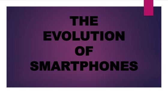 Smartphone and its features | PPT