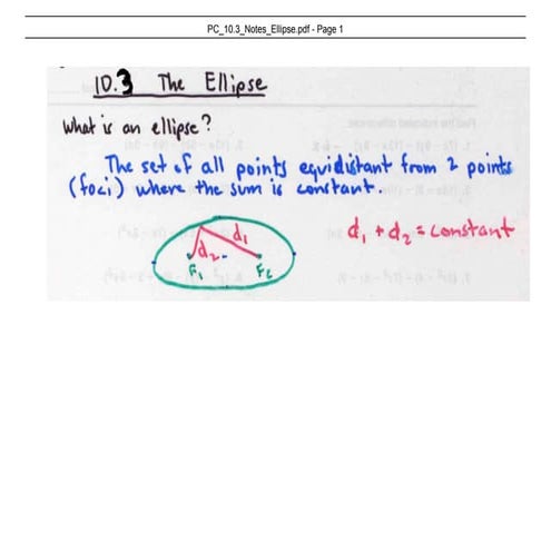 Pc 10.2 Notes Parabolas | PDF
