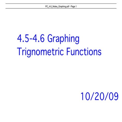Pc 4 6 Notes Graphing Reciprocal Trig Ppt