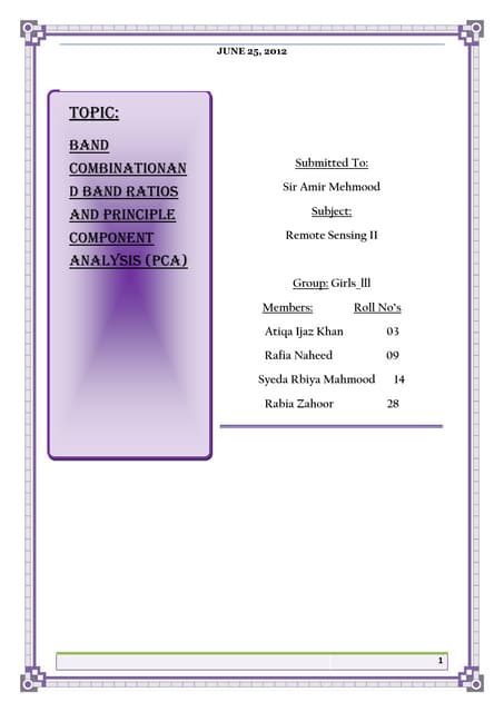 COLOUR COMPOSITES in remote sensing.pptx | Science