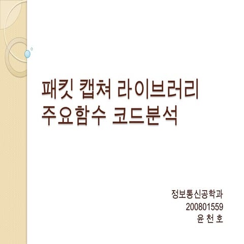 Pcap 세미나 | PPT