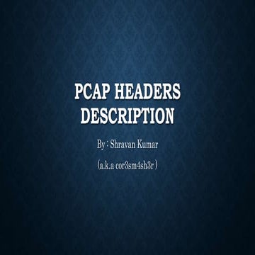 Pcap Headers Description | PPT