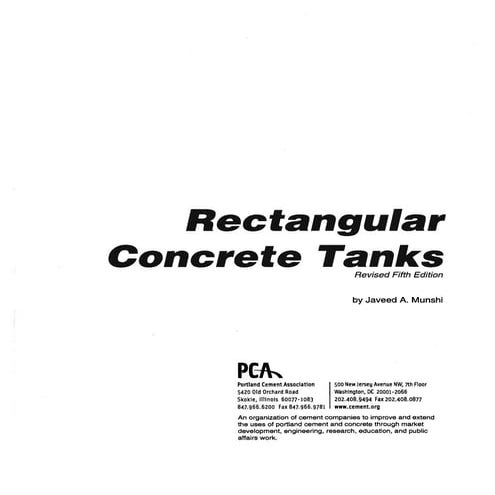 Pca rectangular concrete tanks (1) | PDF