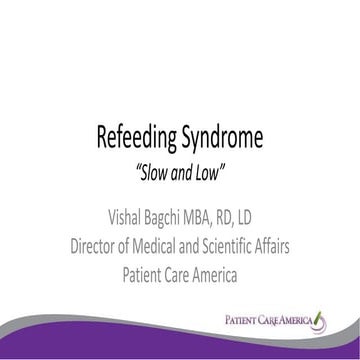 Refeeding syndrome with Parenteral Nutrition in ESRD | PPTX