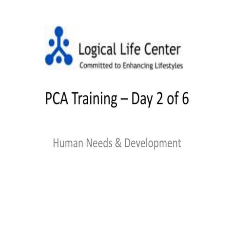 Pca training – day 2 of 6 | PPT