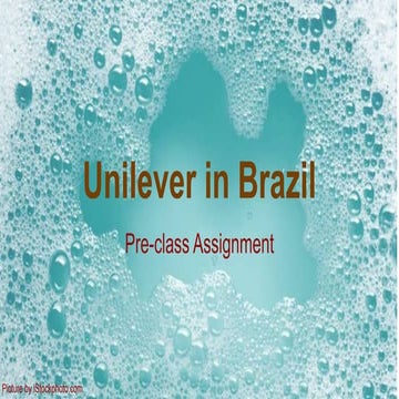PcA Unilever in Brazil 2023 for businessschool | PPT