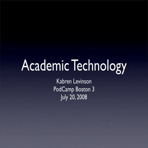 Academic Technology | PDF