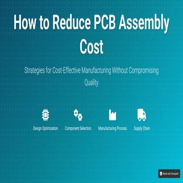 How to reduce pcb assembly cost - Mefron | PDF