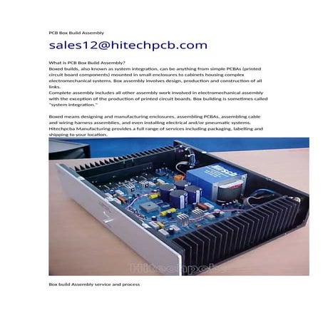 PCB Box Build Assembly Electronics assembly Manufacturer | PDF