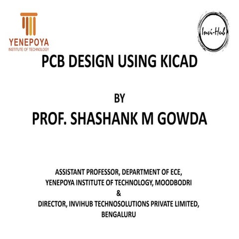 Pcb Design Using Kicad Shashank M Gowda Pdf
