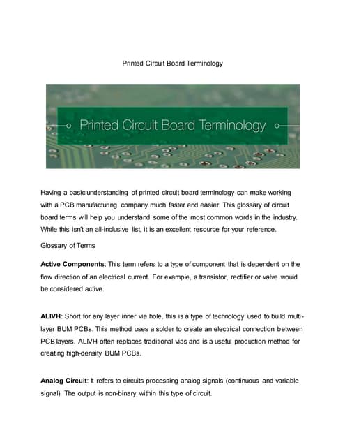 Printed board circuit design (Pcb) PPT | PPTX