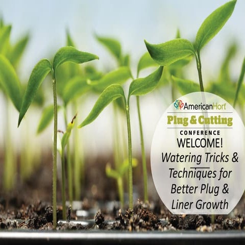 PCC 2019: Watering Tricks & Techniques for Better Plug & Liner Growth | PPT
