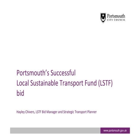 PCC Sustainable Transport funding success | PDF