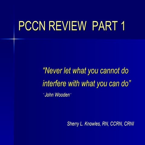 Pccn Review Part 1 | PPT