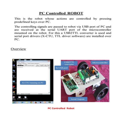 Pc controlled robot | DOCX | Computer Peripherals | Computing