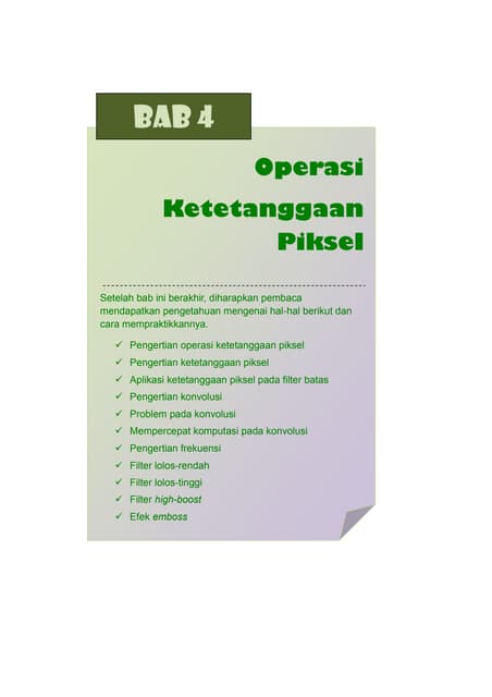 Bab 4 operasi-operasi dasar pengolahan citra dijital | PDF