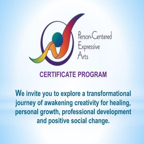 Person-Centered Expressive Arts Training Program | PPTX