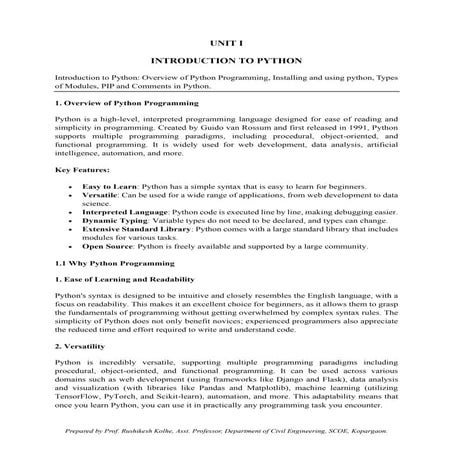 Programming In Civil Engineeringunit 1notes Pdf Programming Languages Computing