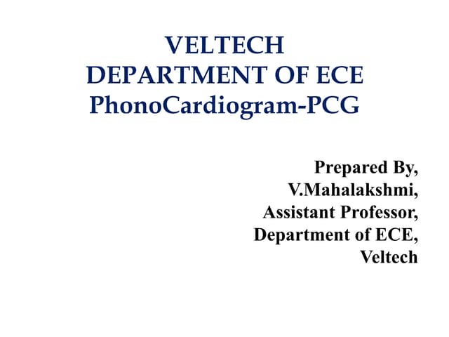 Phonocardiography(PCG) | PPTX