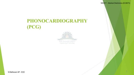 Phonocardiography(PCG) | PPT