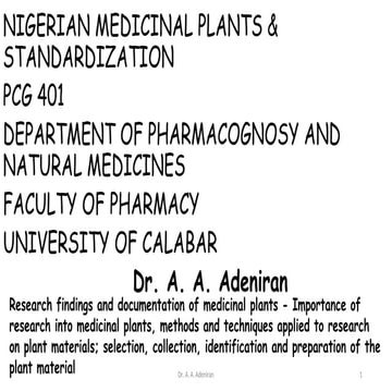 PCG 401 techniques of collection, drying, identification and prep.ppt