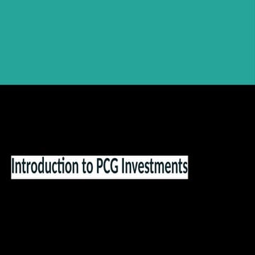 What is PCG (private client group) Investments in India | PPT