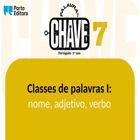 Classes e subclasses de palavras: revisões dos nomes, verbos, adjetivos, pronomes | PPTX