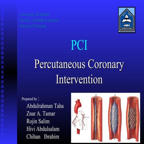 Percutaneous Coronary Intervention (PCI),(Kurdistan) | PPT