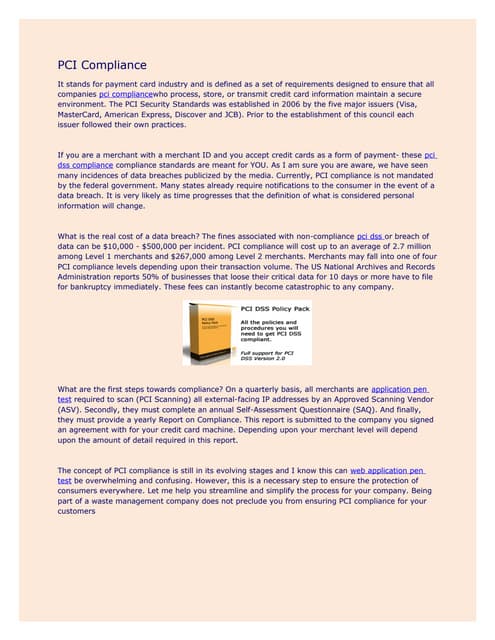 PCI Compliance for Payment Security | PPT