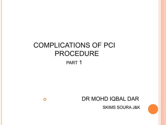 Coronary artery perforation complicating percutaneous coronary ...